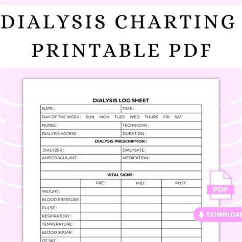 Dialysis Diet Chart Etsy