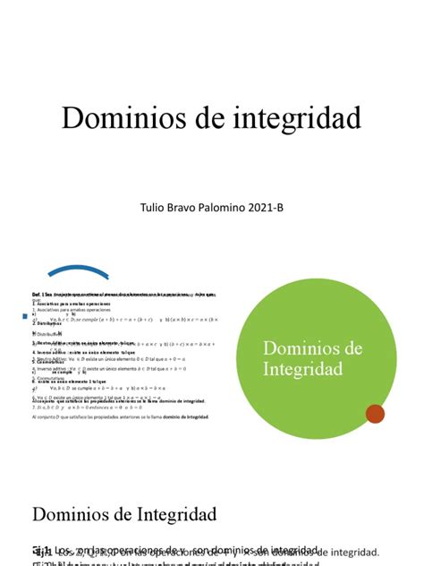 Dominios De Integridad Pdf Anillo Matemáticas Álgebra