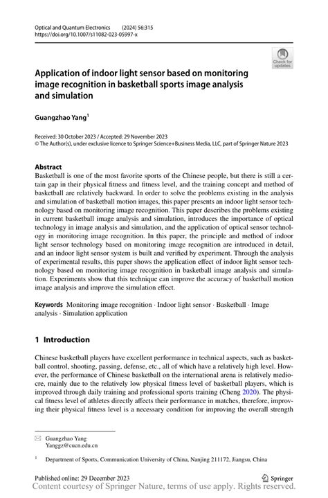 Application Of Indoor Light Sensor Based On Monitoring Image