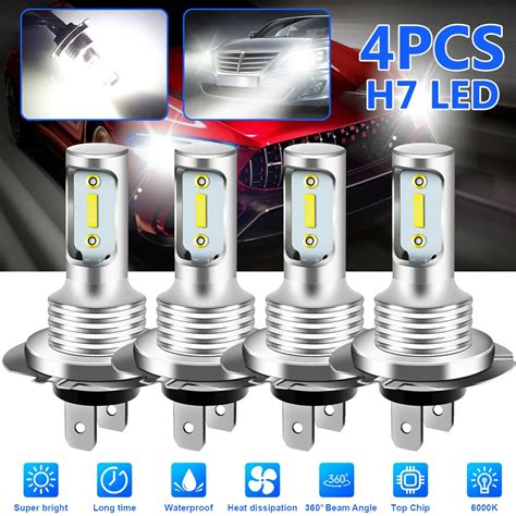 跨境CSP灯珠1860 H4前照灯H7 H8 9005 HB3 HI/LO汽车LED雾灯-阿里巴巴