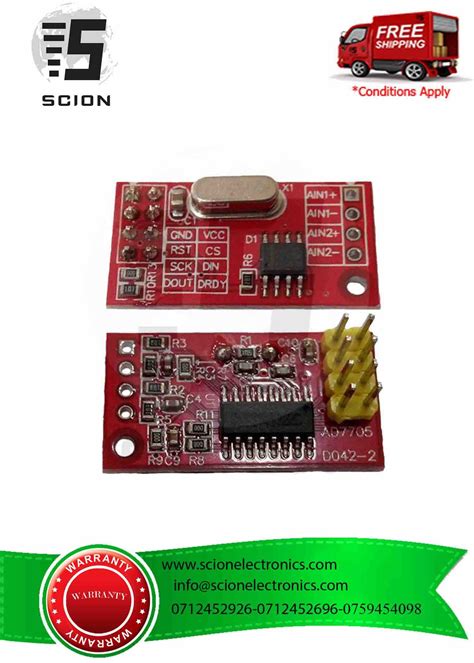 Dual 16 Bit Ad7705 Adc Data Acquisition Module Spi Precise Tm7705