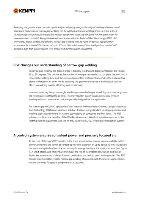 Kemppis Reduced Gap Technology Rgt Challenges Conventional Joint Design Principles