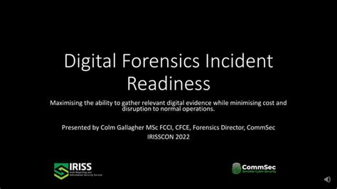 Digital Forensics Readiness Commsec Pdf