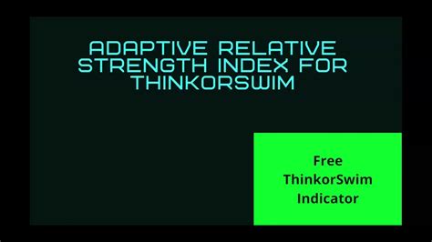 Free Indicator With Buysell Signals Adaptive Relative Strength Index