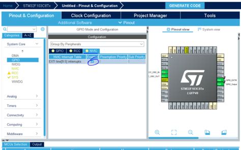 Stm32 External Interrupt Example Lab Deepblue