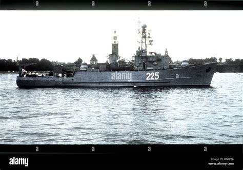 1982 Starboard Beam View Of A Soviet Yurka Class Minesweeper Stock