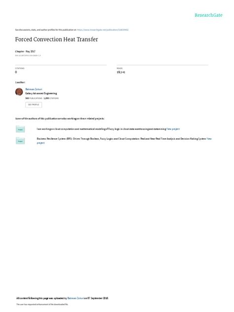 Forced Convection Heat Transfer Pdf Boundary Layer Fluid Dynamics