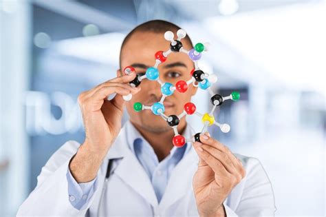 Premium Photo Scientist Man Holding Molecule Form Isolated