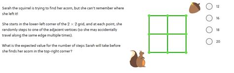 Expected Value Sarah The Squirrel Problem Linearity Of Expectations
