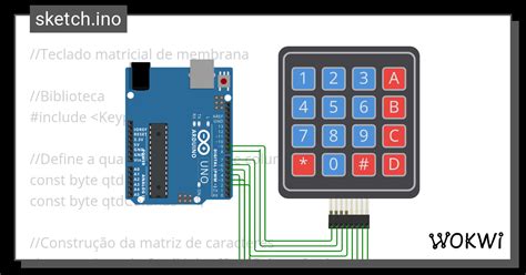 Teclado Matricial De Membrana Wokwi Esp32 Stm32 Arduino Simulator