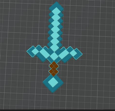 Minecraft Diamond Sword By Pinf99 Makerworld