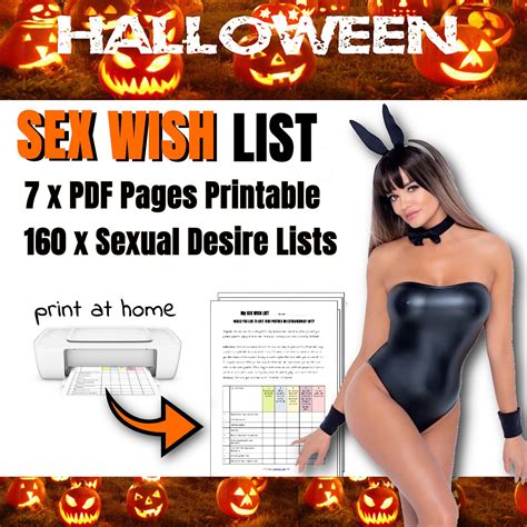 Adult Halloween Sex Wishlist Party Games Spooky Season With Halloween