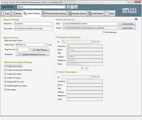 Report Tool For Cisco Unified Communications