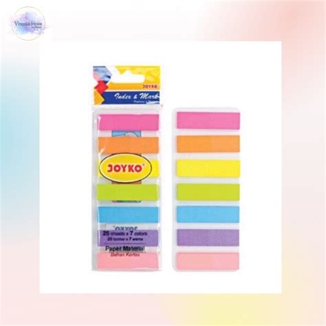 Jual Joyko Sticky Notes Divinder Binder 7 Warna Shopee Indonesia