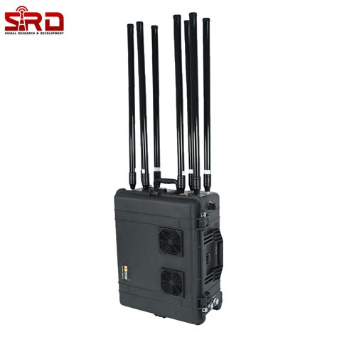 Anti Uav Jamming System Wide Coverage 1 2km 8bands Gps Wifi Remote Control Uav Drone Jammer