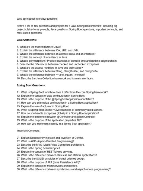 java springboot pdf spring framework java programming language