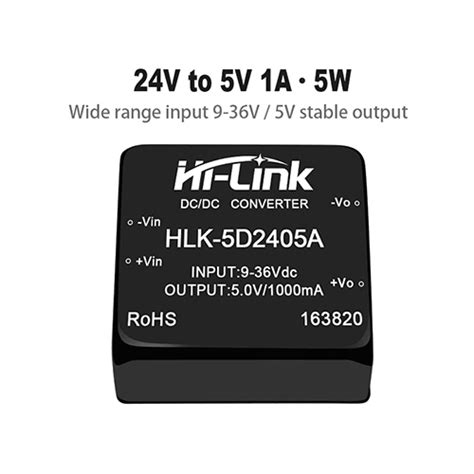 Black Hlk 5d2405a 5v 5w 1000ma Dc To Dc 84 Transfer Input Power Supply