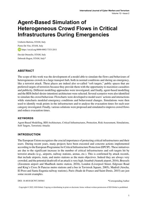 Agent Based Simulation Of Heterogeneous Crowd Flows In Critical
