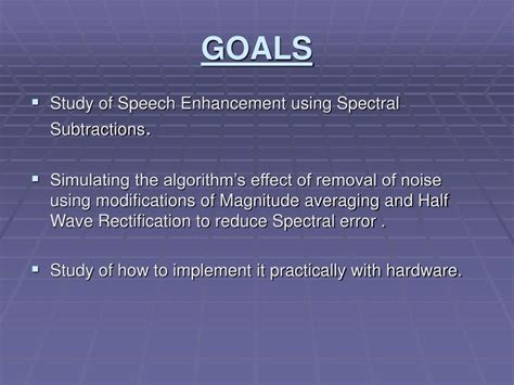 Ppt Speech Enhancement Using Spectral Subtraction Powerpoint