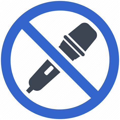 Mic Stop No Record No Entry Microphone Restriction Icon Download On Iconfinder