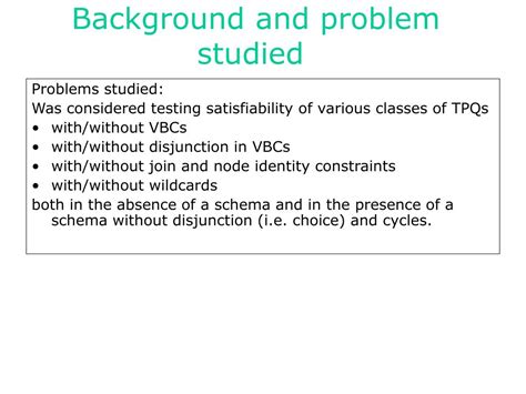 ppt on testing satisfiability of tree pattern queries powerpoint