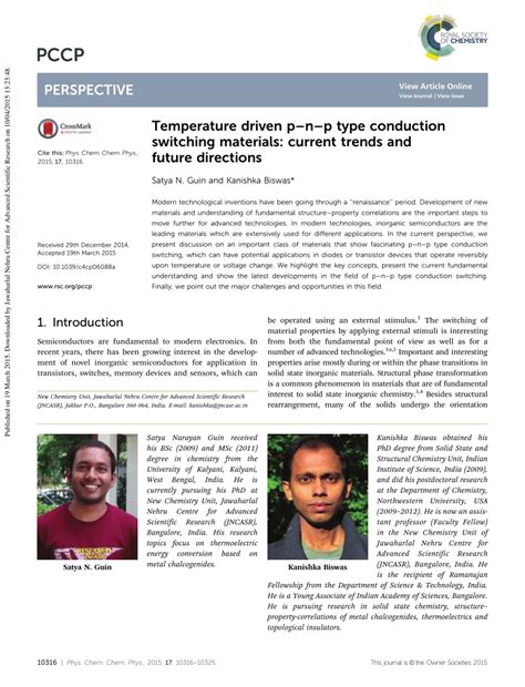 Pdf Temperature Driven P N P Type Conduction Switching Materials