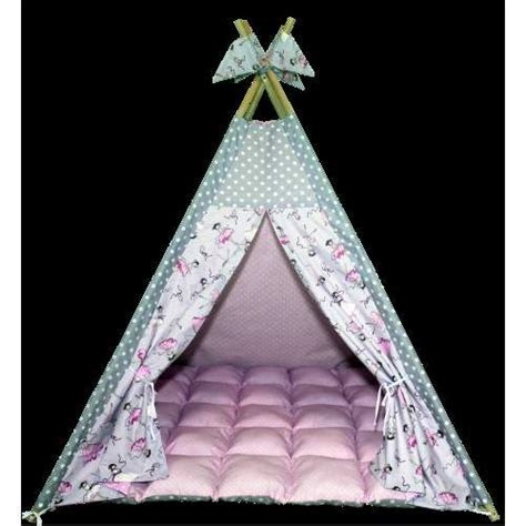 Вігвам Хатка комплект Балерини з мяким килимком рожевий з сірим 1171962 — купити на Eva Ua