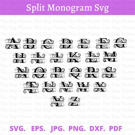 Split Alphabet Svg Split Alphabet Cricut Split Alphabet Cricut Svg Split Alphabet Clip Art