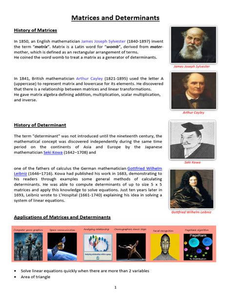 matrices and determinants pdf matrix mathematics determinant