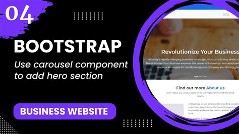 Bootstrap 5 4 Work On The Carousel Component To Add Hero Youtube