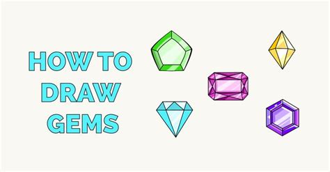 How To Draw Gems Really Easy Drawing Tutorial Drawing Tutorial Easy Easy Drawings Drawing