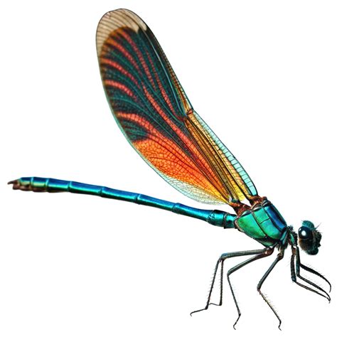 A Stunning Closeup Of A Vibrant Damselfly With Iridescent Wings
