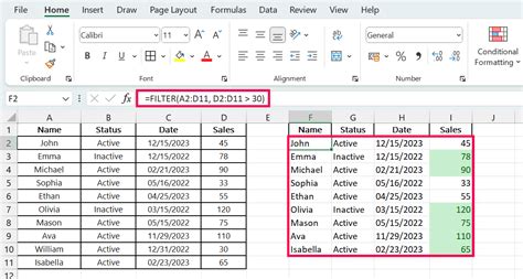 How To Use The Filter Function In Excel For Dynamic Filtering