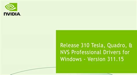 Download The Latest Quadrotesla Graphics Driver From Nvidia Now