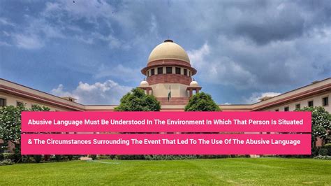 Use Of The Abusive Language