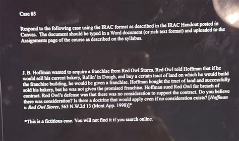 Solved Case 15respond To The Following Case Using The Irac