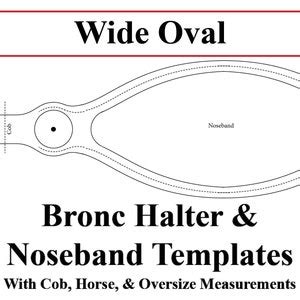 Pattern Pack 7 Bronc Halter And Noseband Templates For Leatherwork Etsy