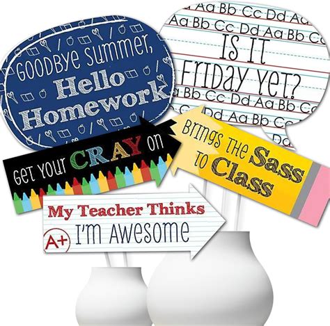 Back To School Photo Booth Props 16pcs Back To School