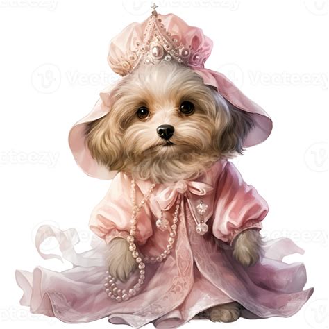 Cute Dog Princess And Prince Costume Illustration 26030114 Png