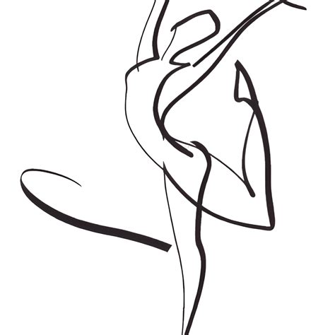 Abstract Dancer Line Drawing · Creative Fabrica