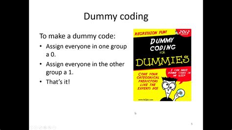 Categorical Predictors In Regression Youtube