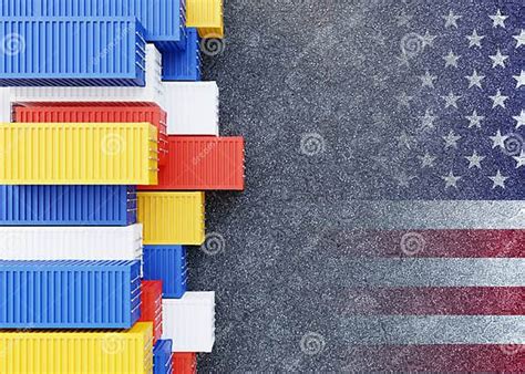 stack of containers cargo ship import or export stock image image of