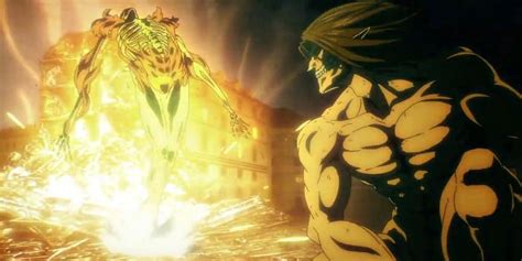 Attack On Titan Eren Vs Warhammer Titan Anime New Attack On Titan