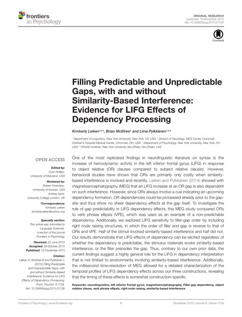 pdf filling predictable and unpredictable gaps with and without