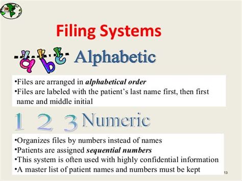 health record identification and filing systems