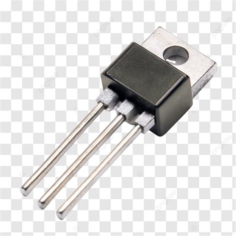 Three Legged Transistor Component Isolated On White Background For Electronics And Circuit