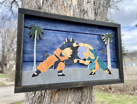 Just Finished Up This Custom Goten And Trunks Wood Art Piece Super Happy With How It Turned Out