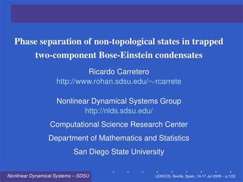 Ppt Phase Separation Of Non Topological States In Trapped Two