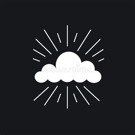 Cloud Computing Filled Monochrome Logo Stock Vector Illustration Of