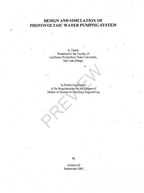Design And Simulation Of Photovoltaic Water Pumping System Pdf Photovoltaics Solar Panel